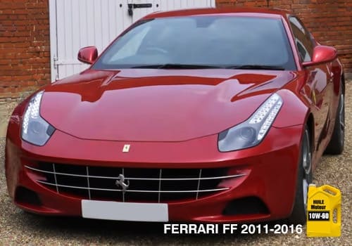 Le type d'huile qui est recommandée pour les véhicules Ferrari FF 2011-2016